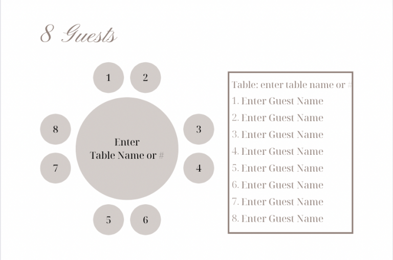 Seating Chart Templates - Estate Management Network