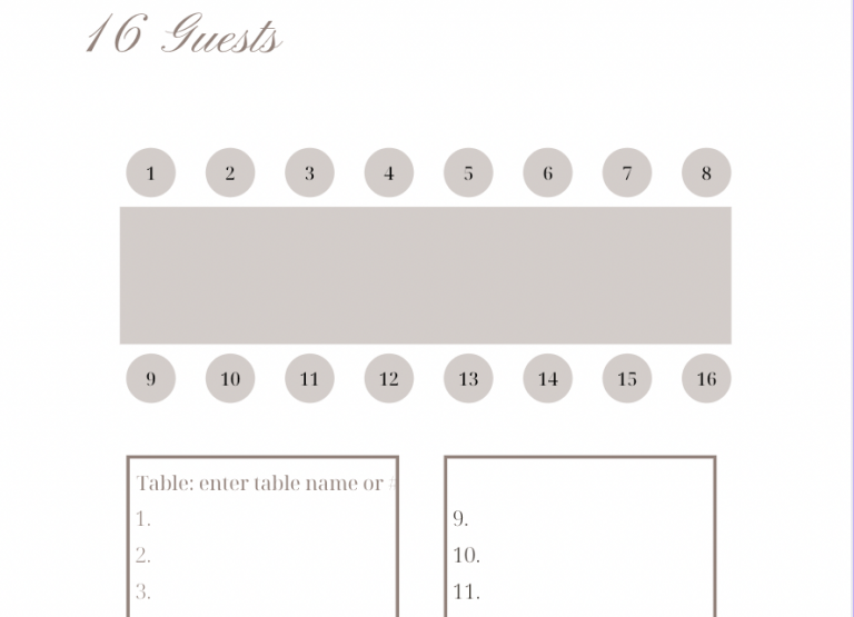 Seating Chart Templates - Estate Management Network