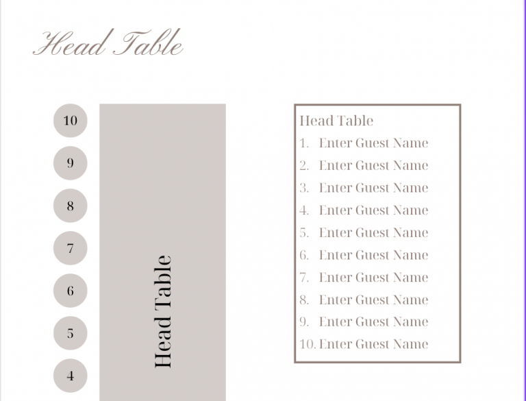 Seating Chart Templates - Estate Management Network