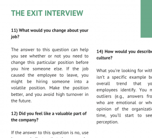 Exit Interview Guide - Estate Management Network