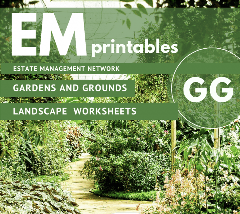 EM Printables: Landscape Worksheets - Estate Management Network